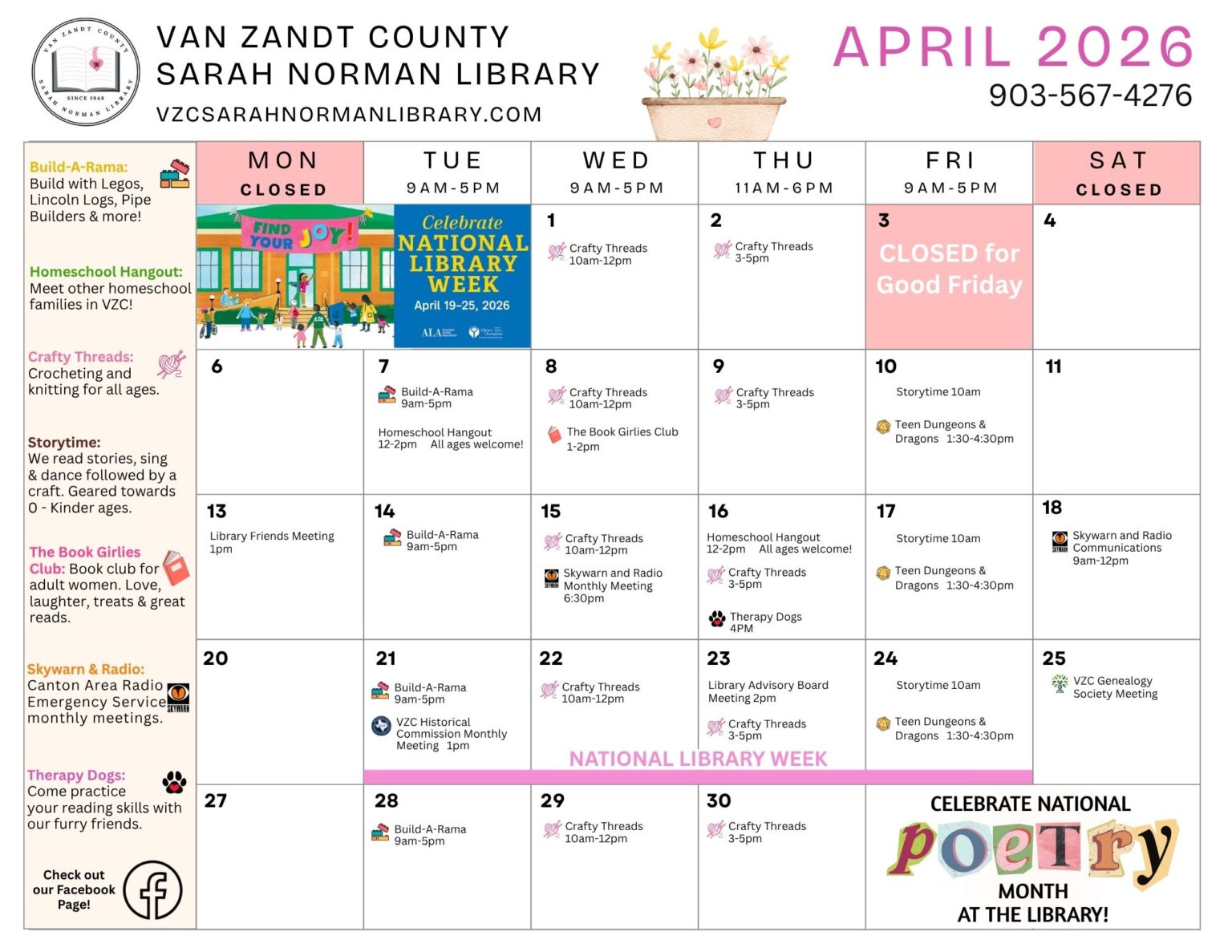 Homepage - Van Zandt County Sarah Norman Library